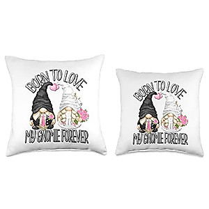 Cute Bride And Groom Gnome Couple Wedding Gifts Groom and Bride Gnomes for Wedding Couple Bachelorette Party Throw Pillow, 16x16, Multicolor