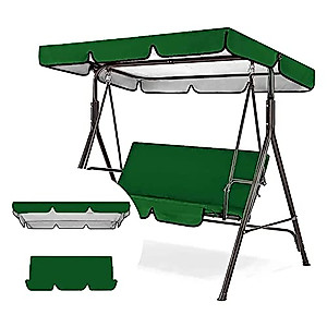 Garden Seater Replacement Top Cover Sun Shade Patio Swing Cushion Cover Waterproof UV Resistant 210D Oxford Cloth Furniture Protector for Garden Terrace Seat Hammock 22.6.21