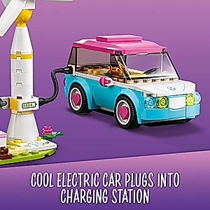 LEGO Friends Olivia's Electric Car Toy 41443 Vehicle for Girls, Boys and Kids 6 Plus Years Old, with Mia Mini-Doll & Puppy Figure Eco Education Playset