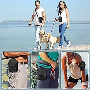 Heelay Shoulder Travel Crossbody Side Bag with Arm Band,Fits iPhone and Android,Use for Running, Walking, Hiking & Biking 6.7 * 4.7In (Black)