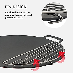 Stainless Steel Barbecue Wire Mesh, Small Half Round Cooling Rack with 2 Raised feet, Food Strainers, Anti-Scorching Grill Racks