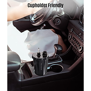 Domusensus 20oz Tumbler with Lid and Straw, 2025 New Insulated Coffee Cup with Mag Straw Topper, Fully Spill Proof Travel Coffee Mug, Stainless Steel Coffee Tumbler for Work Home Outdoor Car-Black