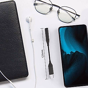 Tek Styz USB C to 3.5mm Headphone Adapter Compatible with Your Samsung Galaxy Tab S5e with Digital DAC Chip That's Dual 1/8 inch TypeC/PD Compatible Too! (White)