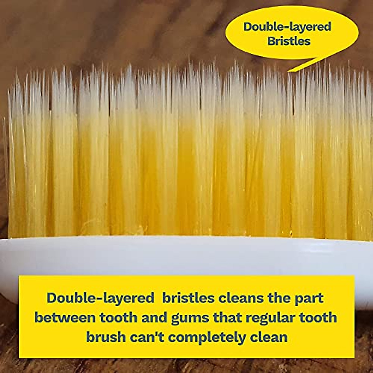 cladent Gold Nano Toothbrush Soft Toothbrushes for Adults, Double Layered Soft Bristle Toothbrush,BPA Free,Travel Toothbrush,Toothbrush Bulk,4 Colors,6 Count (6 Count)