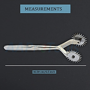 AAProTools Wartenberg Neuro Pinwheel Stainless Steel 2 Head Diagnostic Instrument Pin Wheel - Strong Pinwheel DS-1469