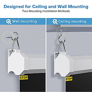 Projector Screen Pull Down, JWSIT 100 inch Manual Pull Down Projector Screen-Upgraded 3 Layers PVC 16:9 Auto-Locking Retractable Projector Screen for Movie Home Theater Cinema Office Video Game