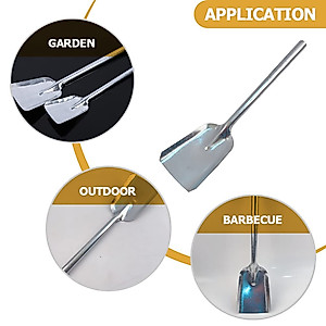 NUOBESTY Fireplace Ash Shovel 16 Inch Handle Coal Ash Shovel Cleaning Coal Shovel Hand Tools Gardening Shovel