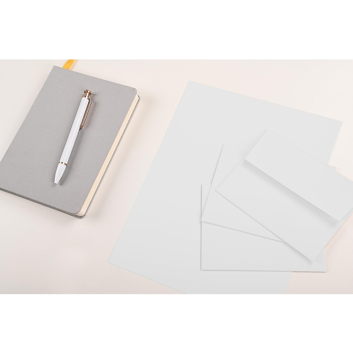 Crane's Lettra 100% Cotton Paper 300gsm/110lb, 200 Qty, 5.5x8.5 (A9), Pearl White