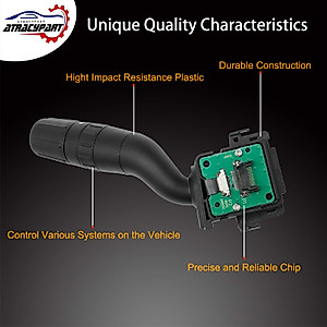 Windshield Wiper Switch | Replacement for 2011-2019 Ford Explorer, 2011-2015 Ford Edge, 2013-2018 Ford Police Interceptor Utility, 2011-2017 Lincoln MKX | Replaces# SW7688, DB5Z-17A553-AB