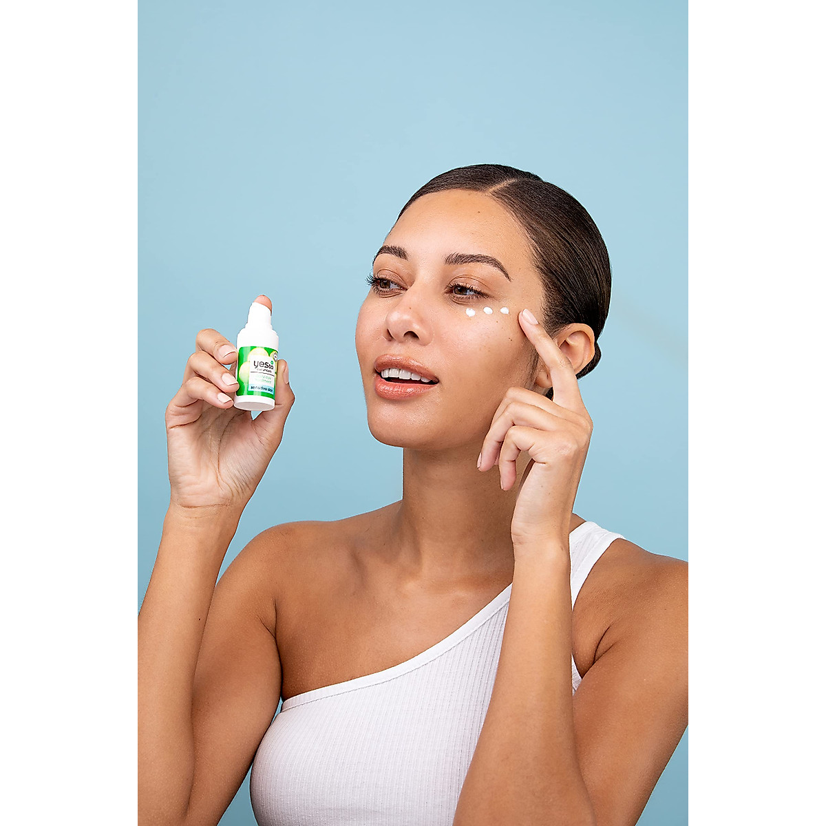 Yes To Cucumber Eye Treatment Bundle, Soothing Daily Treatment To Calm, Soothe & De-Puff Under Eyes, With Caffeine, Natural & Cruelty Free, 8ct Under Eye Masks & 0.5 Fl Oz Daily Eye Treatment