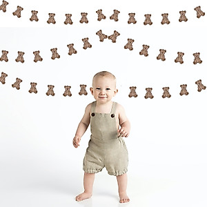 Cute Baby Bear Banner, Wall Decor Flag Photo Props Baby Shower Party Decor Wall Hangings for Bedroom, Nursery, Play Room, Dorm Room, Baby Shower Gender Reveal Party Supplies