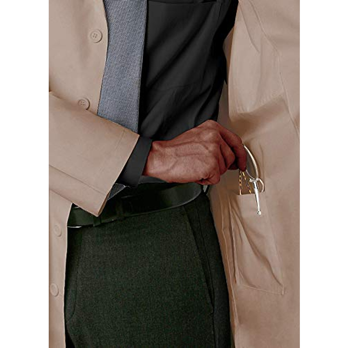 Adar Universal Unisex Lab Coats - Classic 39" Lab Coat - 803 - Khaki - 38