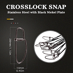 AMYSPORTS High Strength Fishing Leader Kit Heavy Rig Fishing Leaders Swivel Saltwater Line Wire Leader Snap Connector 20pcs 20inch 120lb