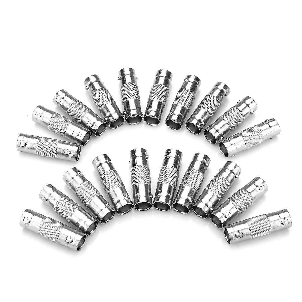 TJMD BNC Connectors 50 Pcs BNC Barrel connectors BNC Female to Female Straight Coupler Adapter for CCTV Camera Survelliance System