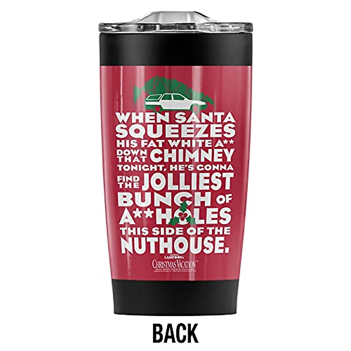 National Lampoon's Christmas Vacation Jolliest Stainless Steel Tumbler 20 oz Coffee Travel Mug/Cup, Vacuum Insulated & Double Wall with Leakproof Sliding Lid | Great for Hot Drinks and Cold Beverages