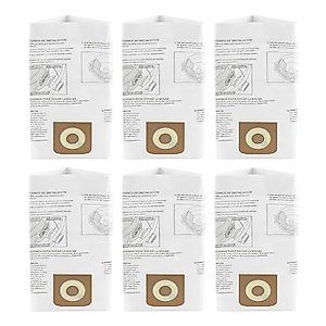 A Fable 16 and 20 Gallon Wet/Dry Vacuum Collection Bags replace for Craftsman、shop vec and riged CMXZVBE38749, Universal Vacuum Filter Bags, 6 packs