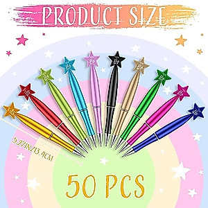 Seajan 50 Pcs You're a Star Sign Ballpoint Pen Back to School Gifts for Student from Teachers Star Pens Employee Appreciation Gift Party Favors for Birthday Party Favor School Office Home Supplies