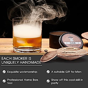 Old Fashioned Smoker Kit - Cocktail Smoker Kit with Torch - 3 Different Wood Chips,Bourbon/Whisky Smoker Kit,Bar Set - Birthday Gifts for him/Father/Husband/Father's Day/Halloween/Christmas（no Butane）
