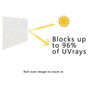 Finnez Frosted Window Film Non-Adhesive, Frosting Privacy Film for Glass Windows, Self Static-Cling Decorative Window Cling for Home Office UV Protection Cross Pattern 17.5 x 78.7 inches