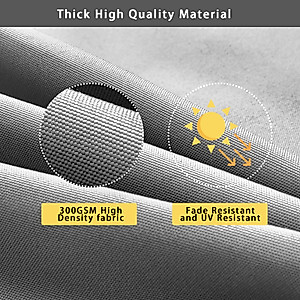 idee-home Patio Cushion Covers Replacement, Outdoor Cushion Slipcovers, Waterproof Chair Seat Cover for Sofa Couch Furniture Outside Zipper Design, 4 Set 22 Inchx20 Inch Silver Grey