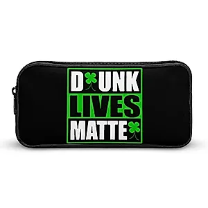 Drunk Lives Matter Pencil Case Stationery Pen Pouch Portable Makeup Storage Bag Organizer Gift