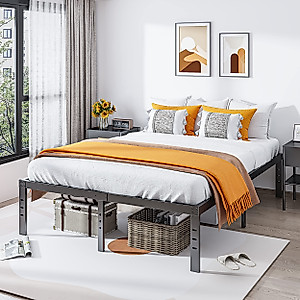 COMASACH Full Size Bed Frame 16 Inch Tall Heavy Duty Metal Platform Bed Frame, Sturdy Steel Frame,Support up to 3500lbs,No Box Spring Needed,Noise-Free,Easy Assembly