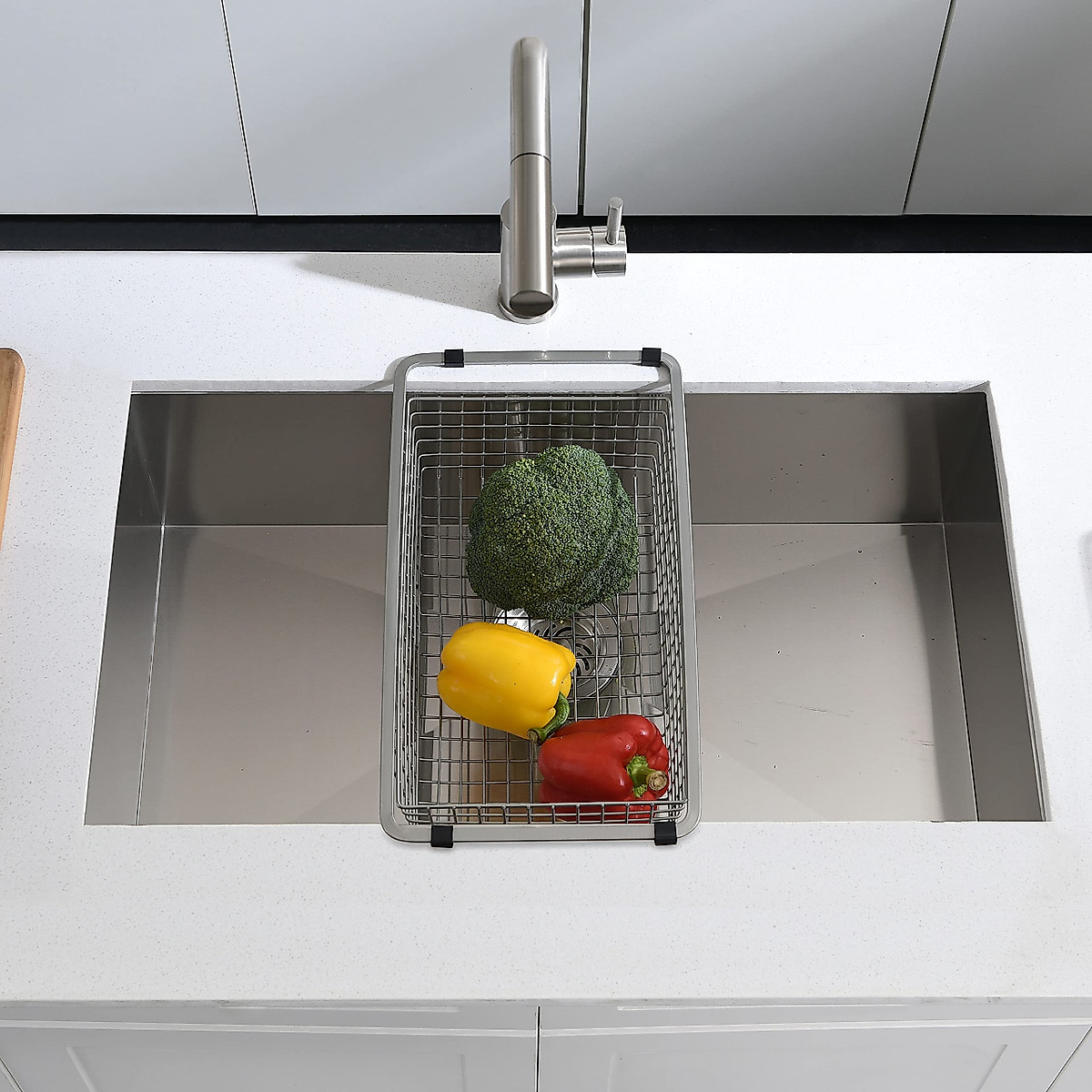 32 Undermount Stainless Steel Kitchen Sink - Dorzom 32"x17" 18 Gauge 9 Inch Deep Stainless Steel Single Bowl Under Mount Kitchen Sink Basin with Accessories