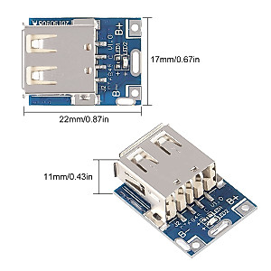 AITRIP 20PCS Boost Step Up 5V 1A Power Supply Module Lithium Battery Charge Protection Board 134N3P DIY Charger USB and Micro USB Port with LED Display