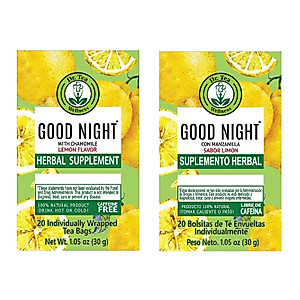 Dr. Tea Good Night Tea with Chamomile - Lemon Flavor - 20 Tea Bags