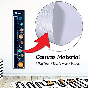 Personalized Kids Canvas Growth Chart, Height Chart, Growth Chart Banner, Planet