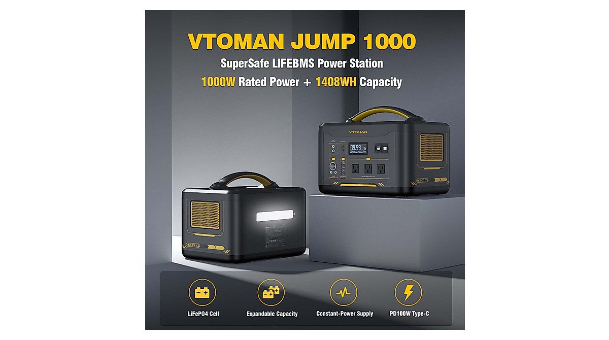 VTOMAN Jump 1000 Solar Generator: Power Anywhere