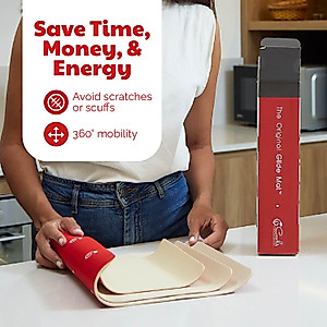 Cooks Innovations 3 Pack Heat Resistant Mats for Countertop, Air Fryer Heat Pad Protector, Appliance Sliders for Kitchen, Sliding Function for Air Fryer, Coffee Maker