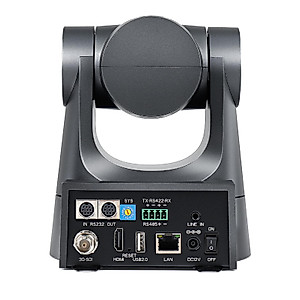 FoMaKo NDI PTZ Camera, 20X-NDI Camera with HDMI 3G-SDI IP Live Streaming PTZ Camera for Church Worship Video Production Education Events PoE 1080P 60FPS for vMix OBS Wirecast (KN20AG Gray)