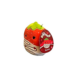 Squishmallow 5-Inch Plush - Join The 2023 Valentine's Day Squad Stuffed Animal Toys (Scarlett Dipped Strawberry)