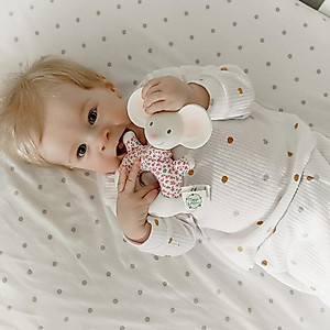 Tikiri Meiya The Mouse Soft Rattle with Rubber Head (Pink)