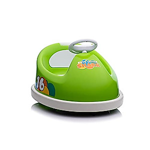 Best Ride On Cars 6 Volt Bumperz Kids Electric Battery Powered Ride On Bumper Car Vehicle with Power Indicator, Anti Collision Bar, and Music, Green