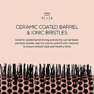 F3 Systems Magic Curling Thermal Brush(1.3 Inch), Cut Drying Time,Self-Standing Round Brush, Great Blowout, Ceramic Coated Barrel, Quick Styling Brush,Blowout Volume,Ionic Thermal Barrel, Wave Styler
