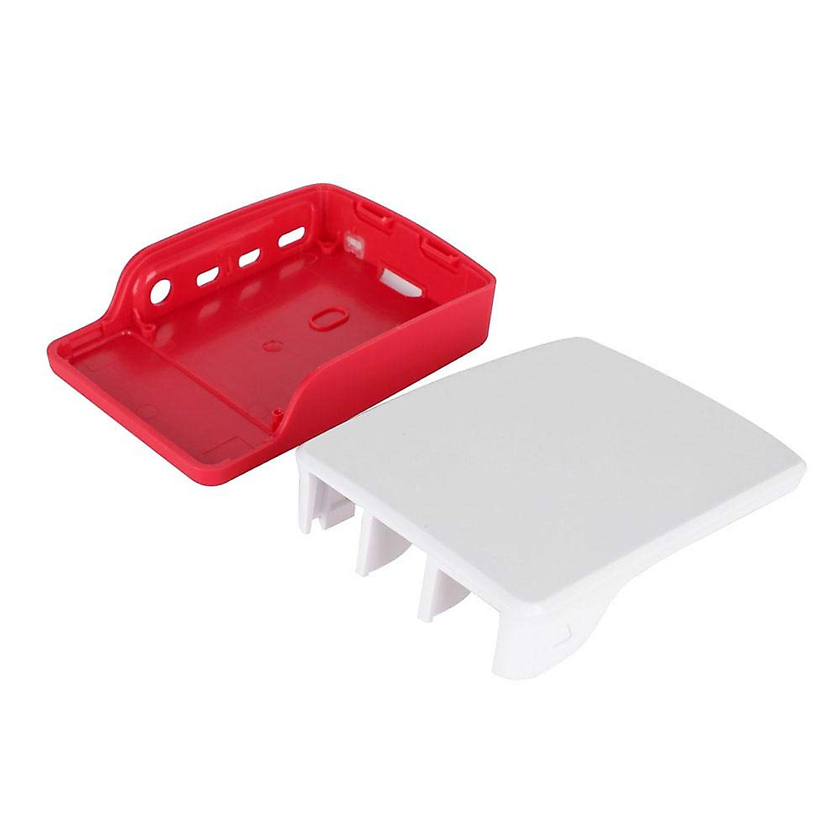 Raspberry Pi 4B Case, Enclosure for Raspberry Pi 4B Classical Red and White Raspberry Pi 4 Case with Suction Pad for Raspberry Pi Model