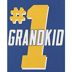 The Children's Place Baby Toddler Boys Short Sleeve Graphic T-Shirt 2-Pack, #1 Grandkid/Grandma Knows Best, 2T