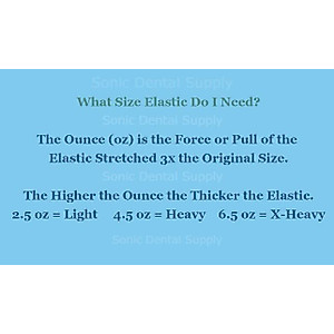 1/4 Inch Orthodontic Elastic Rubber Bands - 100 Bands - Neon Color Latex Free, Medium 4.5 Ounce (oz) Small Rubberbands, Braces, Dreadlocks Hair Braids, Packaging, Crafts - Sonic Dental Supply - USA