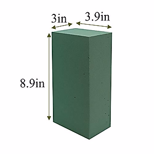 Crafare 6pc Wet Floral Foam Bricks Green Florist Styrofoam Blocks for Spring Fresh Flower Arrangement and Crafts Supply