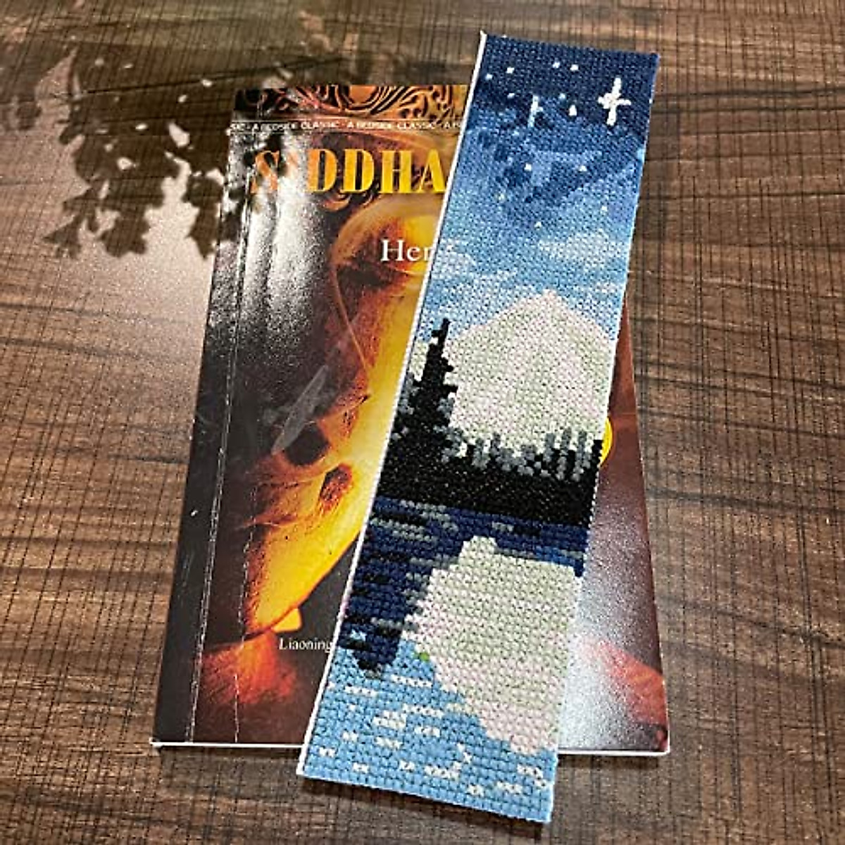 ZuoAnLF Cross Stitch Bookmark Kit 4PCS,DIY Bookmarks Cross Stitch Kits for Beginners,Stamped Embroidery Bookmark,14CT