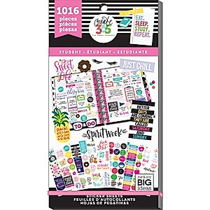 me & my BIG ideas Sticker Value Pack - The Happy Planner Scrapbooking Supplies - Multi-Color & Gold Foil - Great for Projects, Scrapbooks & Albums - 30 Sheets, 1016 Stickers Total