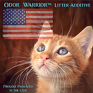 Sapphire Labs Odor Warrior Cat Litter Deodorizer | Cat Litter Odor Control with Ultra Absorbing Activated Charcoal | Extend The Life of Your Kitty Litter with a Truly Fragrance Free Litter Solution