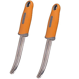 BAMI-LEE House 2 piece Coconut Meat Remover Durable Non-slip Silicone Handle Stainless Steel Coconut Tool