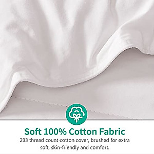 APSMILE Organic Feathers Down Comforter California King, All-Seasons Duvet Insert, 100% Cotton and Goose Feathers Down Medium Warm Quilted Bed Comforter Insert (104x96, Ivory White)