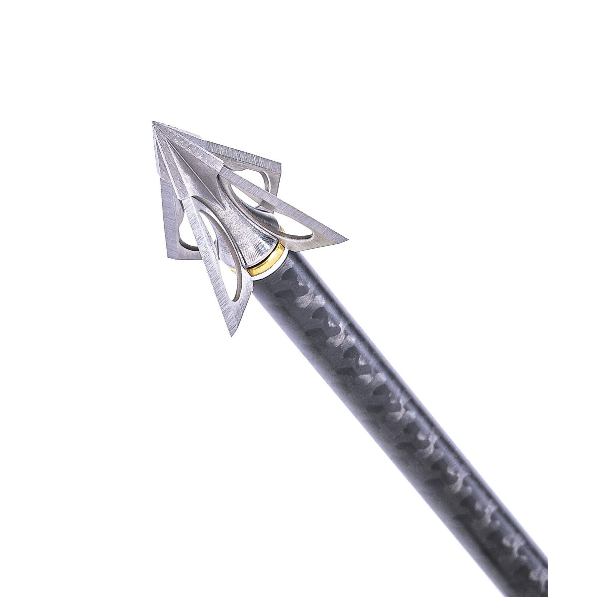 Wac Em Wac'Em 4 Blade 100 Grain Broadhead (3-Pack) with Free Strobing FIT Nock (3 Bushings Inc)