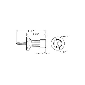 Baseboard Door Bumper,Solid Brass Satin