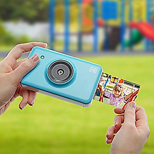 KODAK KOD-MSW Mini Shot Wireless Instant Digital Camera & Social Media Portable Photo Printer, LCD Display, Premium Quality Full Color Prints, Compatible w/iOS & Android (White)