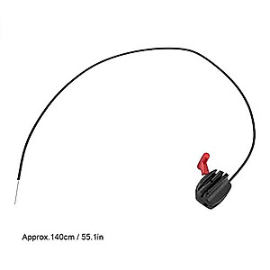 55.1" Lawn Mower Throttle Cable Switch Control Garden Machine Fitting Throttle Cable Lawnmower Control Switch Lever Handle Kit